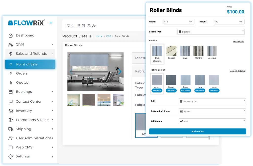eCommerce Software for Blinds, Shutters, Curtains and Doors