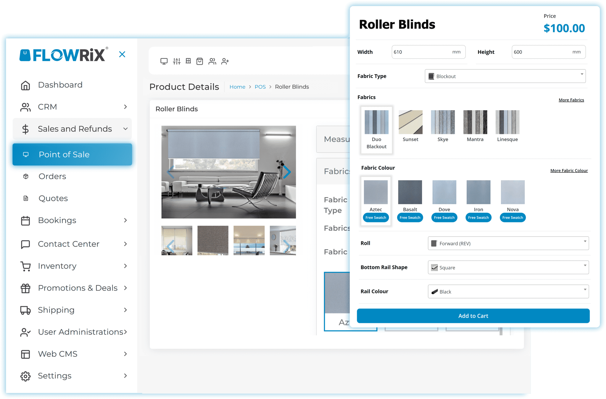 eCommerce Software for Blinds, Shutters, Curtains and Doors