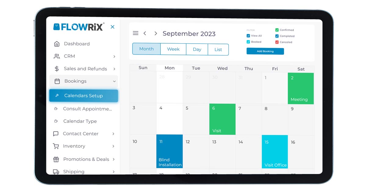 Manage Your Bookings with the FLOWRiX Booking App